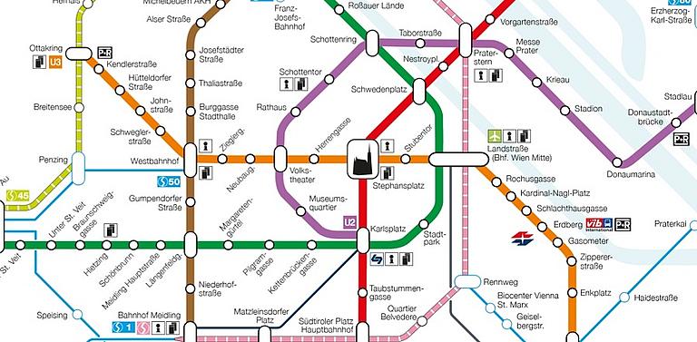 U-Bahn Wien: U-Bahn-Plan für alle Linien