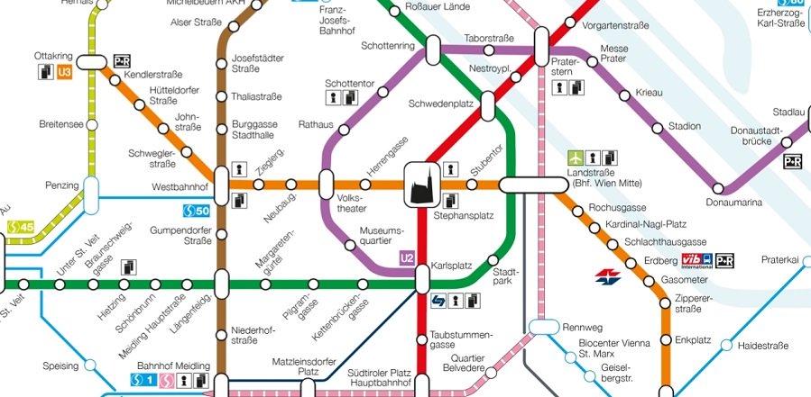 U-Bahn Wien: U-Bahn-Plan für alle Linien