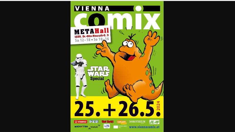 Vienna COMIX: Im Mai dreht sich in der Marx Halle alles um Comics